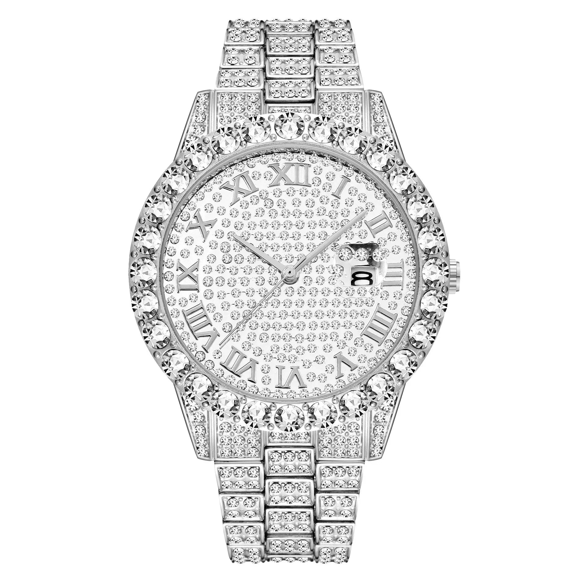 Eleganto Icy Watch – Iced-Out, Shiny & Affordable Unisex Timepiece ...