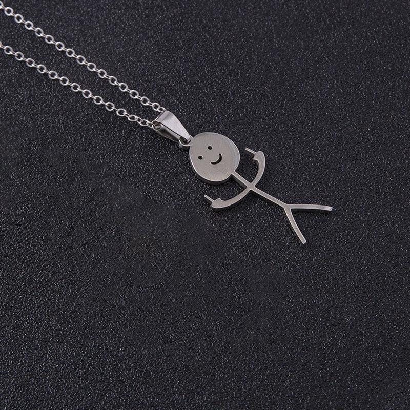 Middle Finger Doodle Pendant – eleganto